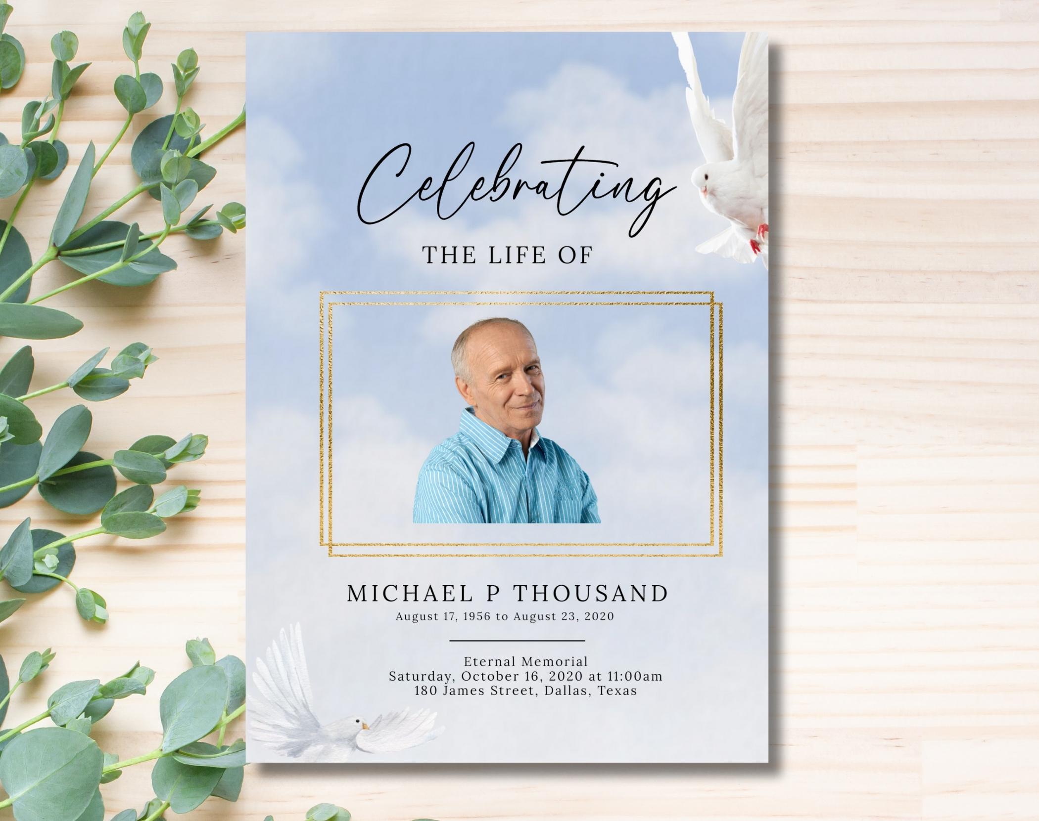 10 Reasons to Choose Digital Funeral Templates | Editable Celebration ...